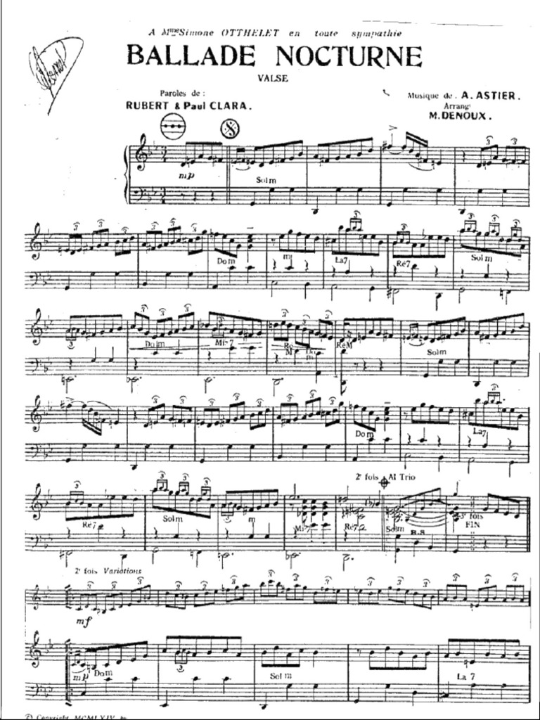 Balade Nocturne Astier PDF | PDF