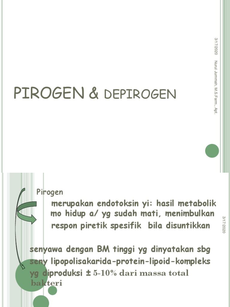 Pirogen, Depirogen | PDF