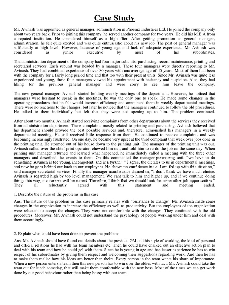 Case Study | PDF | Behavioural Sciences | Psychology