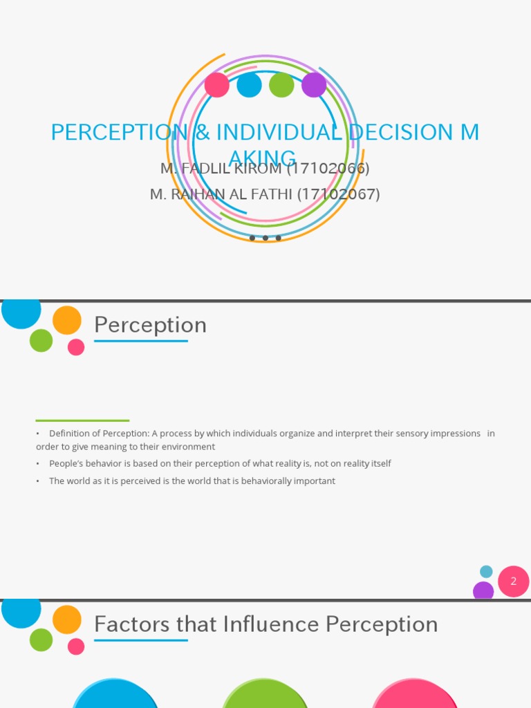 Perception and Individual Making | PDF | Perception | Bias