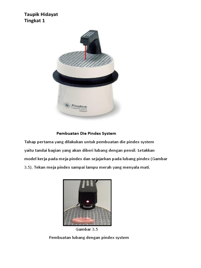 Panduan Pembuatan Die Pindex System | PDF