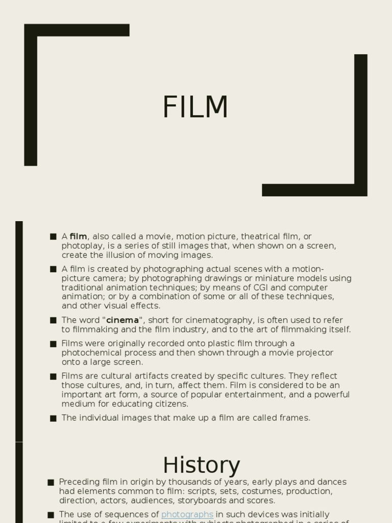 Film | PDF | Filmmaking | Entertainment