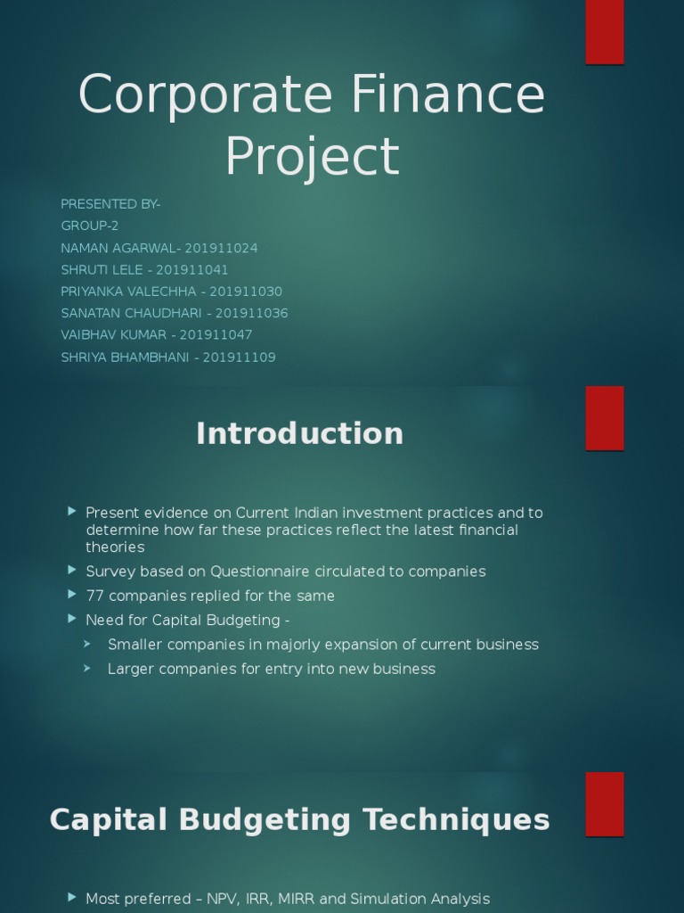 Corporate Finance | PDF