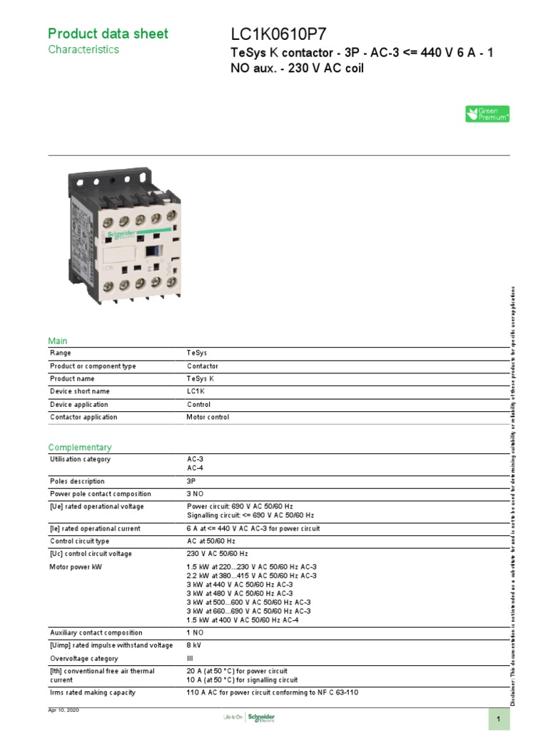 LC1K0610P7: Product Data Sheet | Download Free PDF | Alternating ...