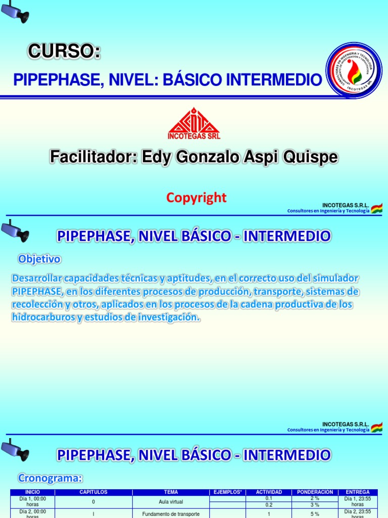 Presentacion de PIPEPHASE BI v1 | PDF | Tubería (transporte de fluidos ...