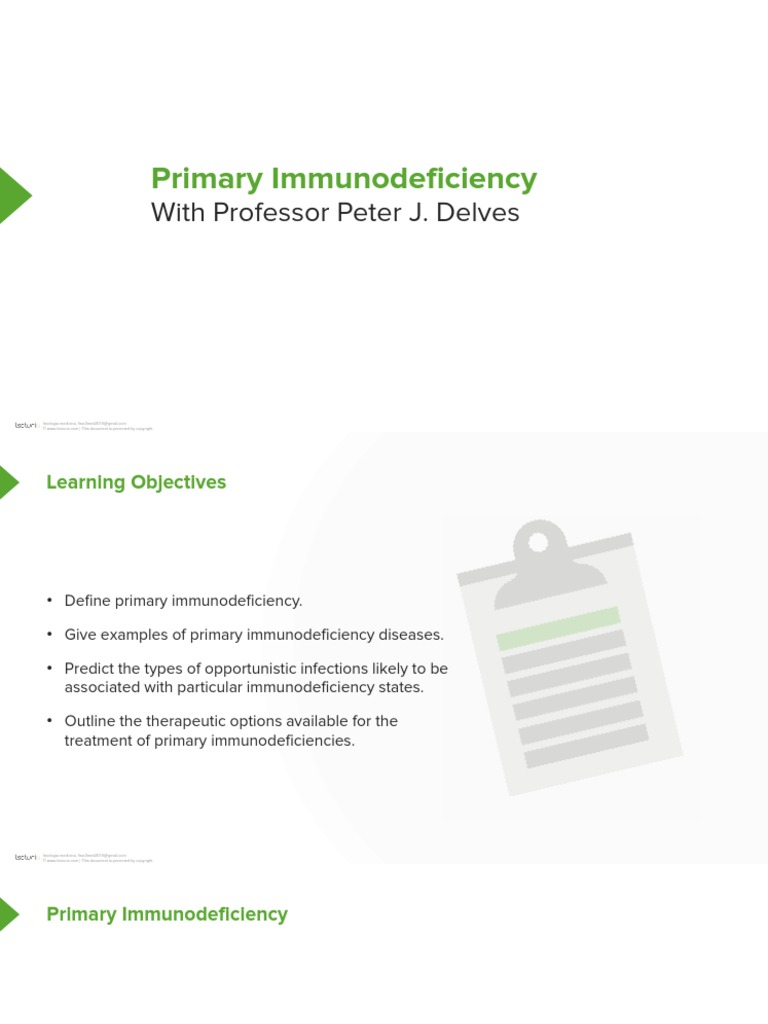 10 Slides Immunodeficiency | PDF | Immunodeficiency | Complement System