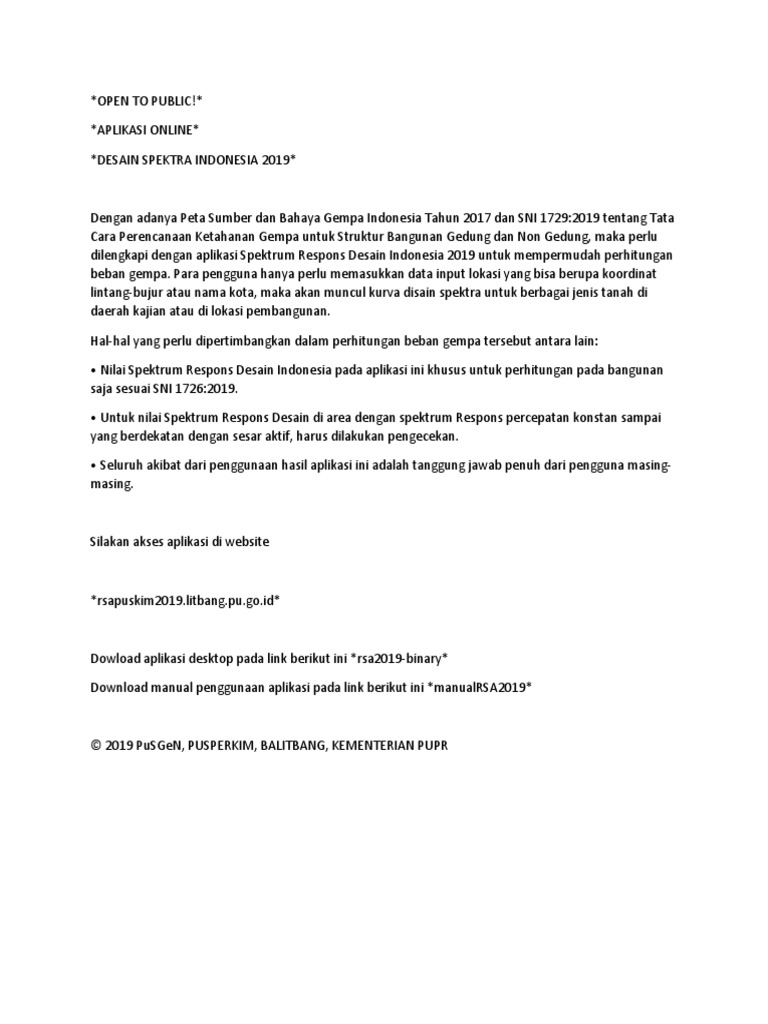 Peta Gempa Indonesia 2017 - SNI 1726 2019 | PDF