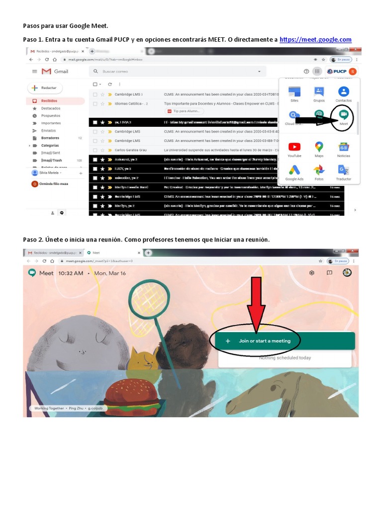 1584464477117-Tutorial GOOGLE MEET | PDF