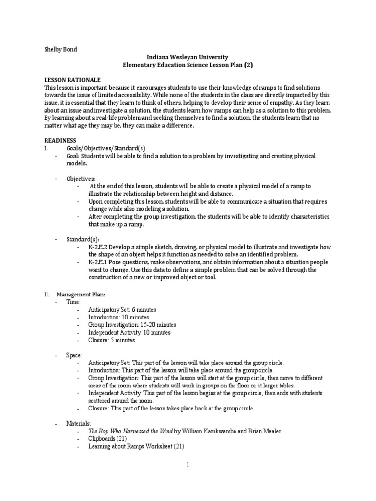 Science Lesson 2 | PDF | Teachers | Psychological Concepts