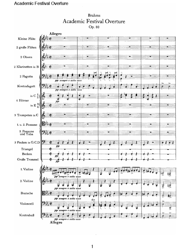 Brahms' Academic Festival Overture | PDF