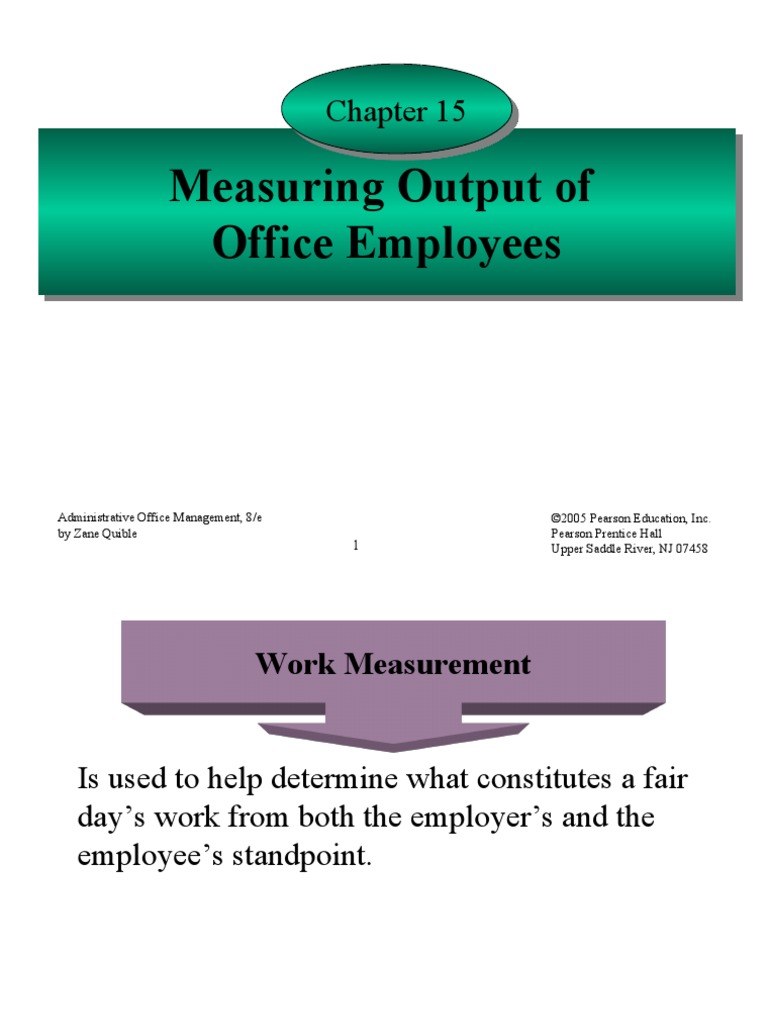 Measuring Output of Office Employees | Download Free PDF | Sampling ...