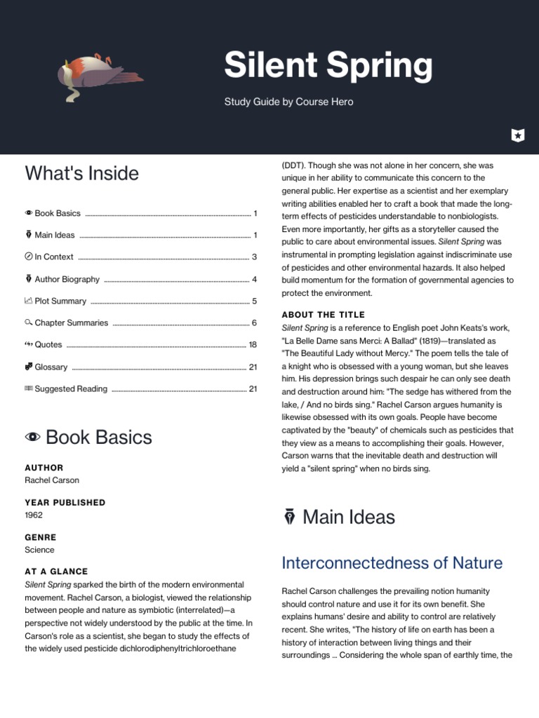 Silent Spring: What's Inside | PDF | Pesticide | Ddt