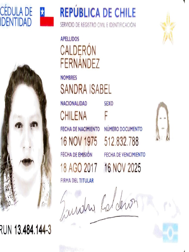 Cédula Sandra Calderón PDF | PDF