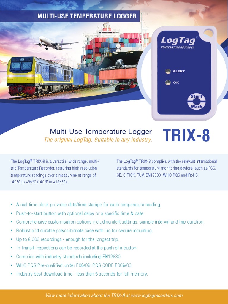 TRIX-8: Multi-Use Temperature Logger | PDF | Wi Fi | Usb