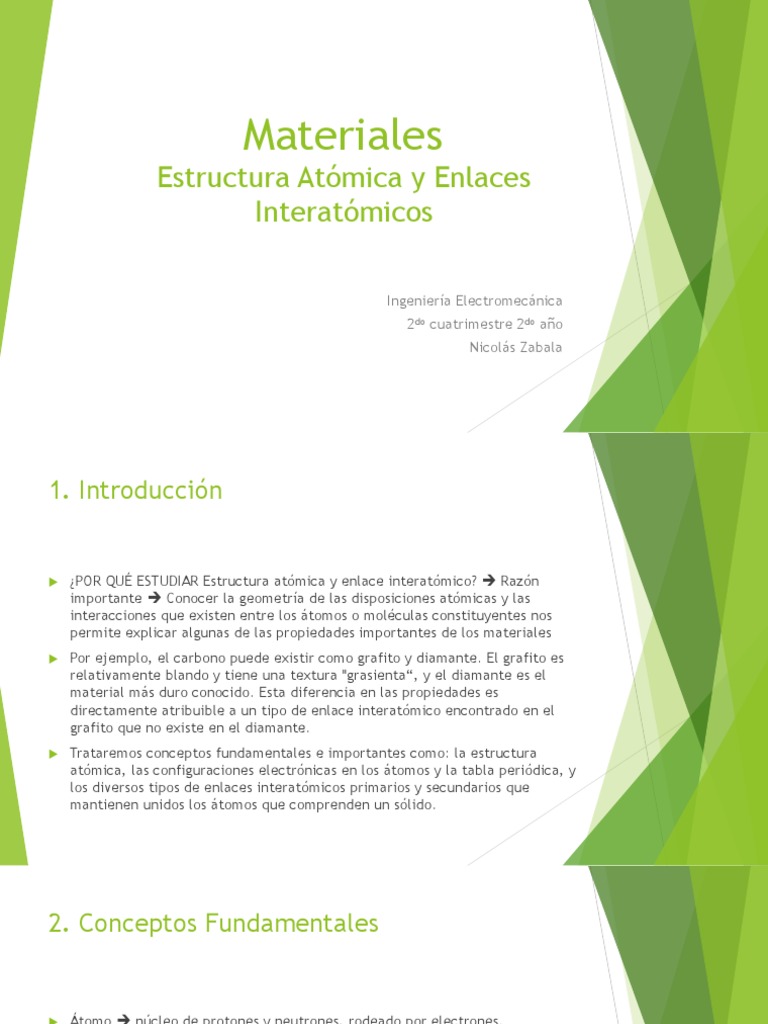 2 Estructura Atómica Y Enlaces Descargar Gratis Pdf Enlace