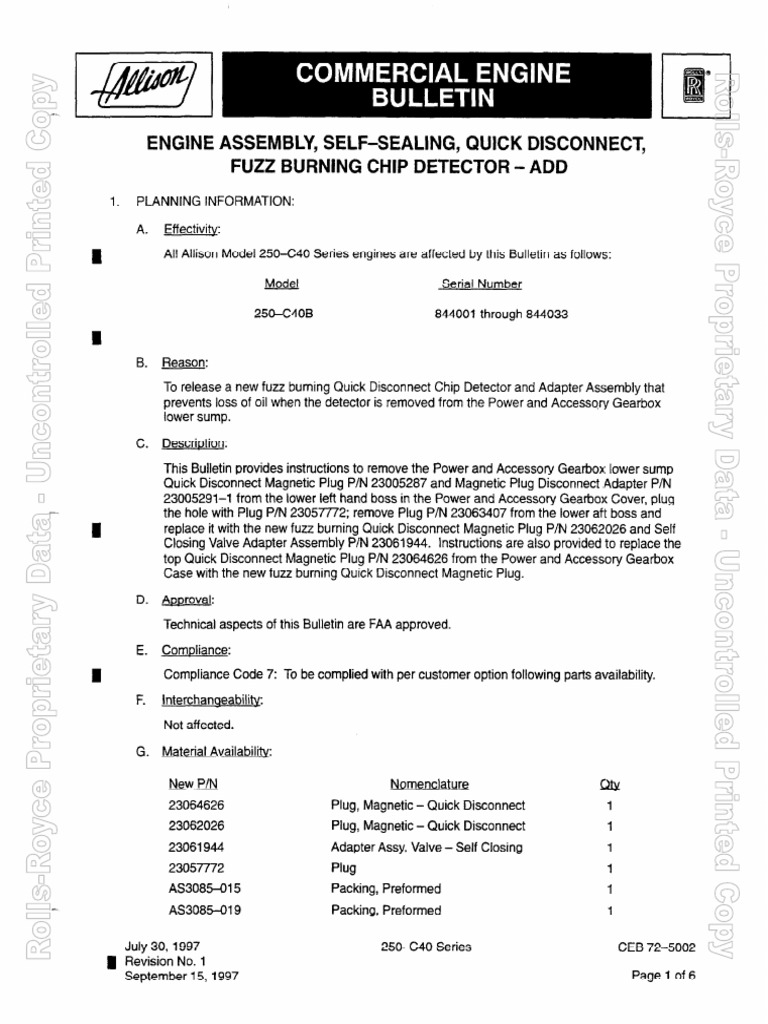 Engine Assembly, Self-Sealing, Quick Disconnect, Fuzz Burning Chip ...