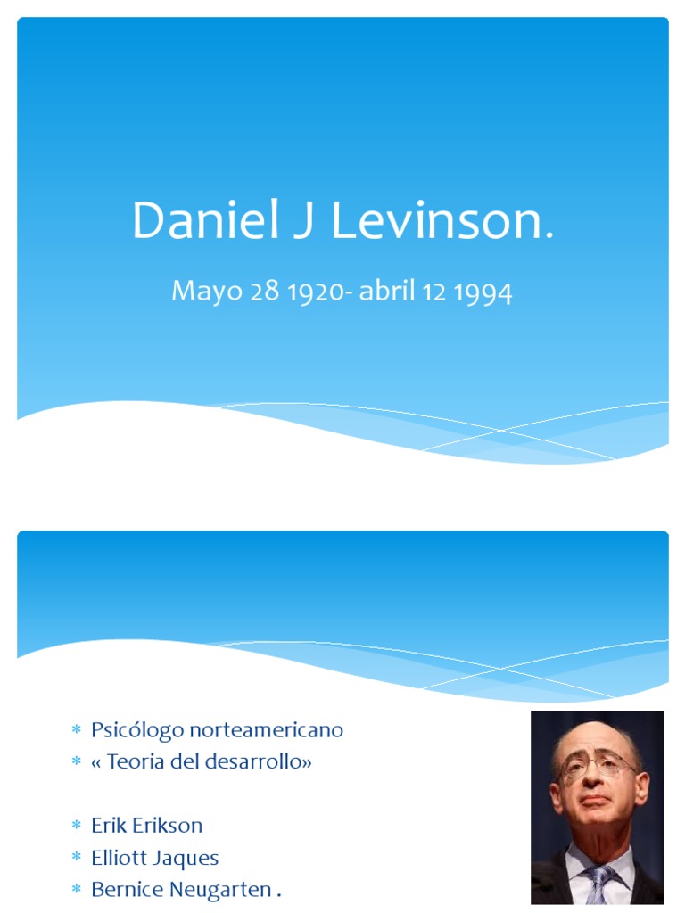 Daniel J Levinson | PDF