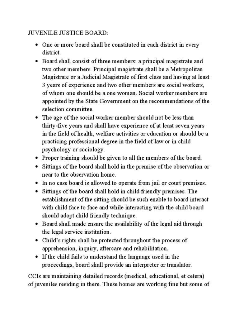 Juvenile Justice Board | PDF | Magistrate | Public Sphere