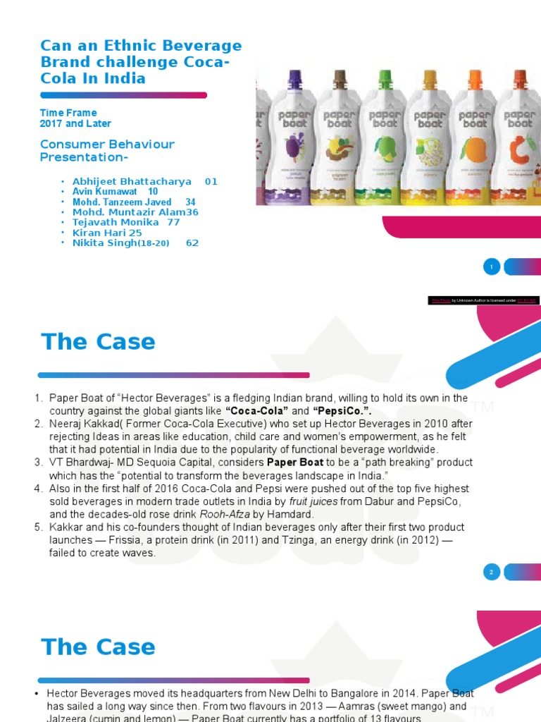 Paper Boat: Competing with Giants in India | PDF | Pepsi Co | Consumer ...