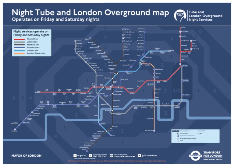 Standard Night Tube Map PDF | PDF | London | Transport Buildings And ...
