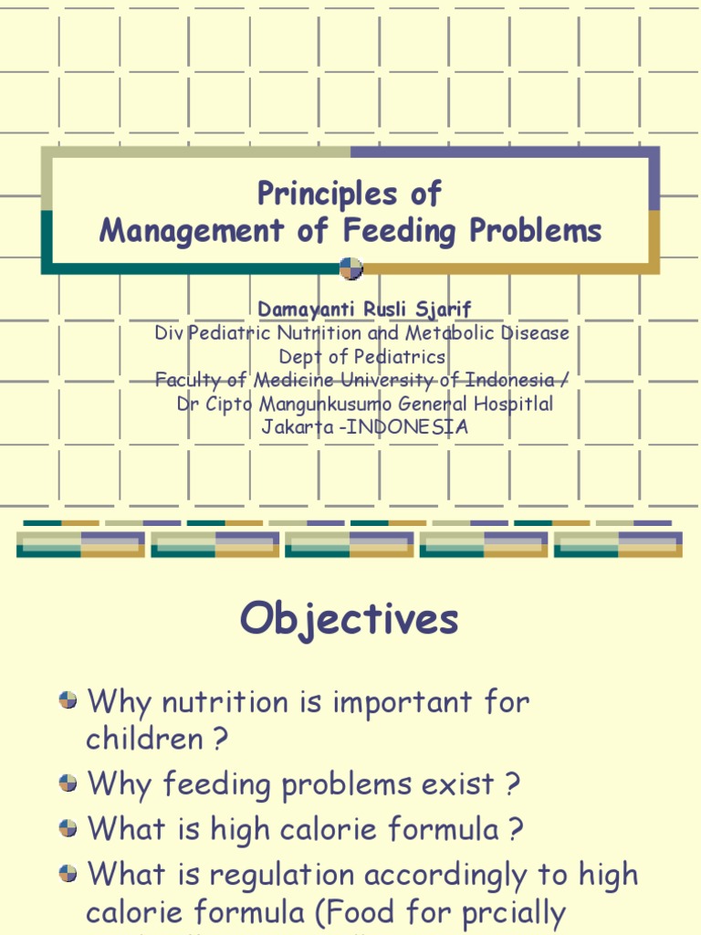 Principles of Management of Feeding Problems | PDF | Malnutrition ...