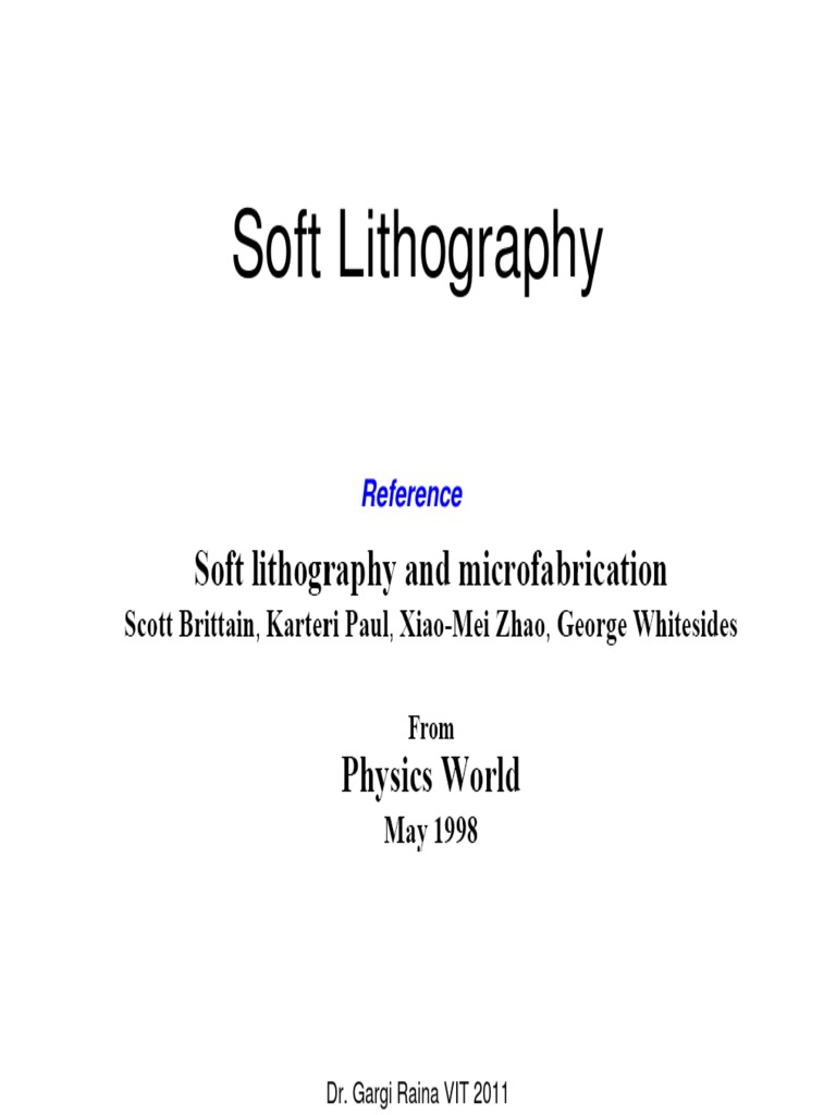 Soft Lithography | PDF | Atomic Force Microscopy | Photolithography