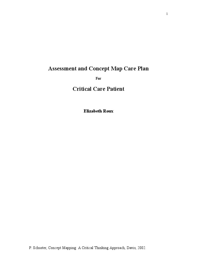 Assessment and Concept Map Care Plan: Elizabeth Roux | PDF ...