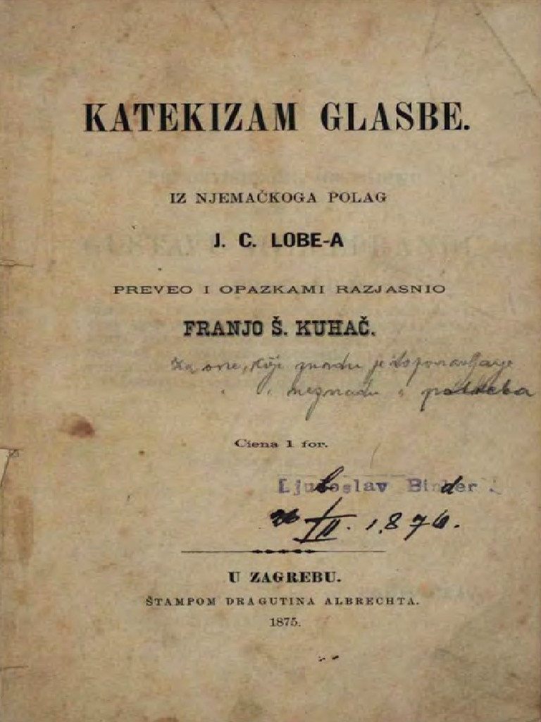 F. Kuhac - Katekizam - Glasbe PDF | PDF