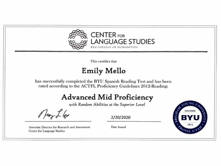 Emily Mello: Center Language Studies | PDF
