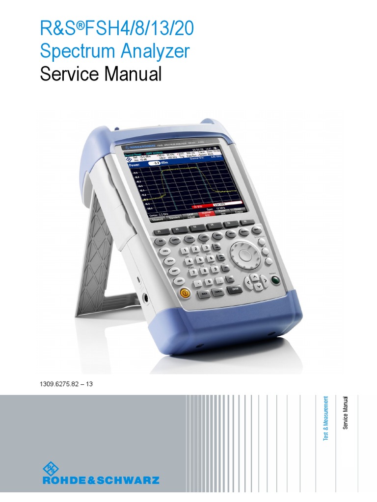 Service Manual: R&S FSH4/8/13/20 Spectrum Analyzer | PDF | Decibel | Hertz