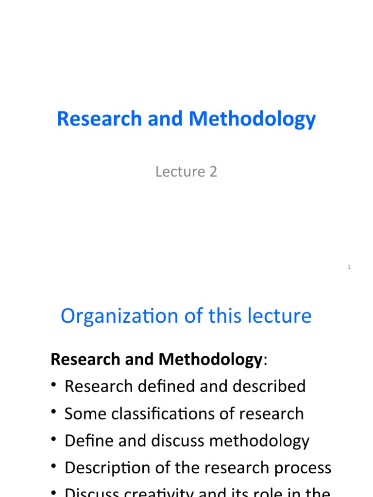 Lecture2 Research & Methodology Chap2 | PDF | Economics | Creativity