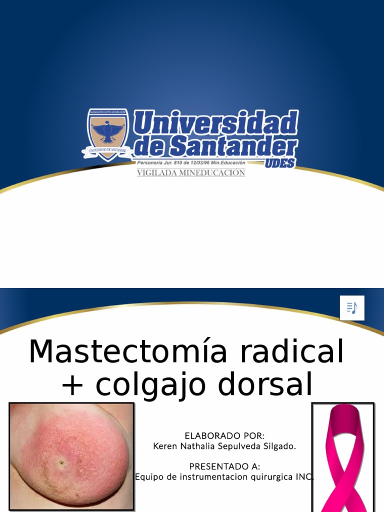 Mastectomia Radical Con Colgajo Dorsal Cin | PDF | Pecho | Anatomia animal