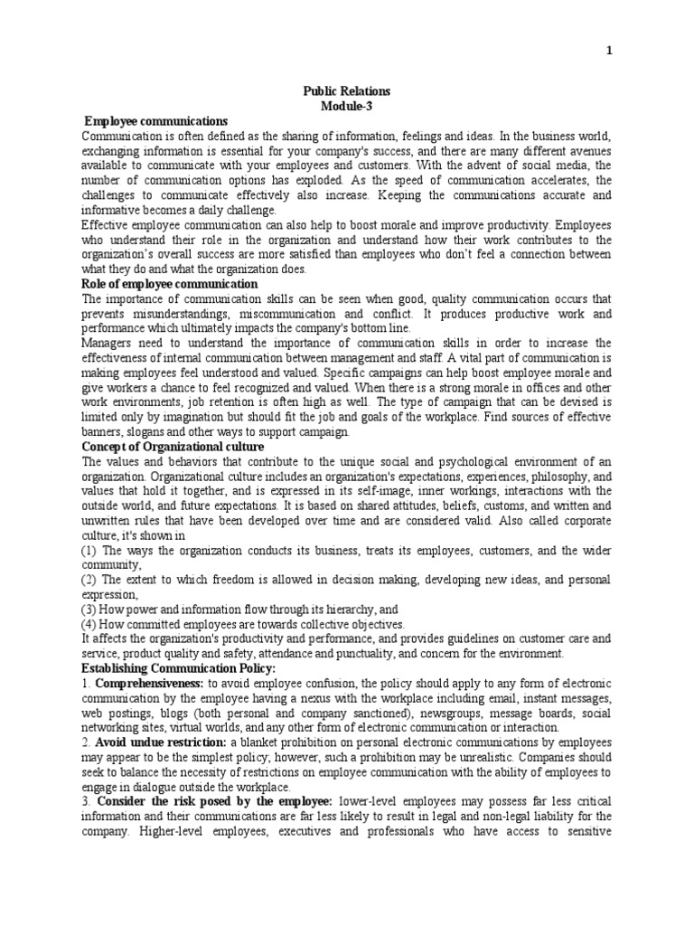 Public Relations Module-3 | PDF | Public Relations | Communication