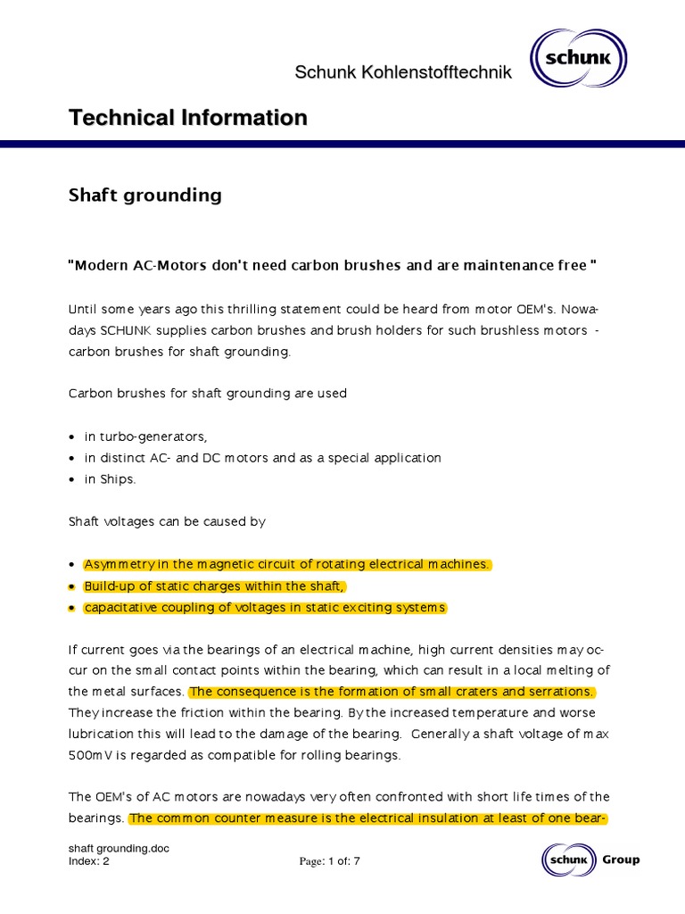 10-05-31 - Shaft Grounding PDF | PDF | Electric Motor | Bearing ...