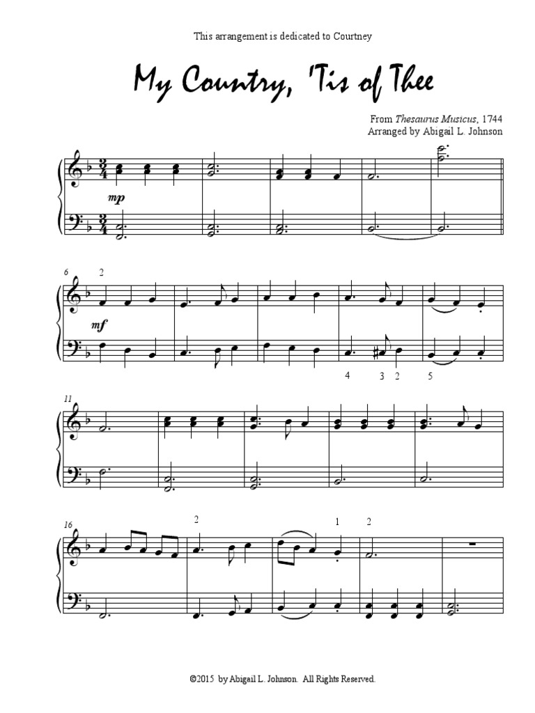 My Country Tis of Thee | PDF