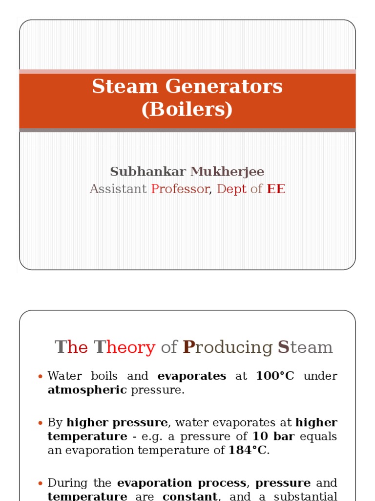 Steam Generators (Boilers) : Subhankar | PDF | Steam | Steam Engine