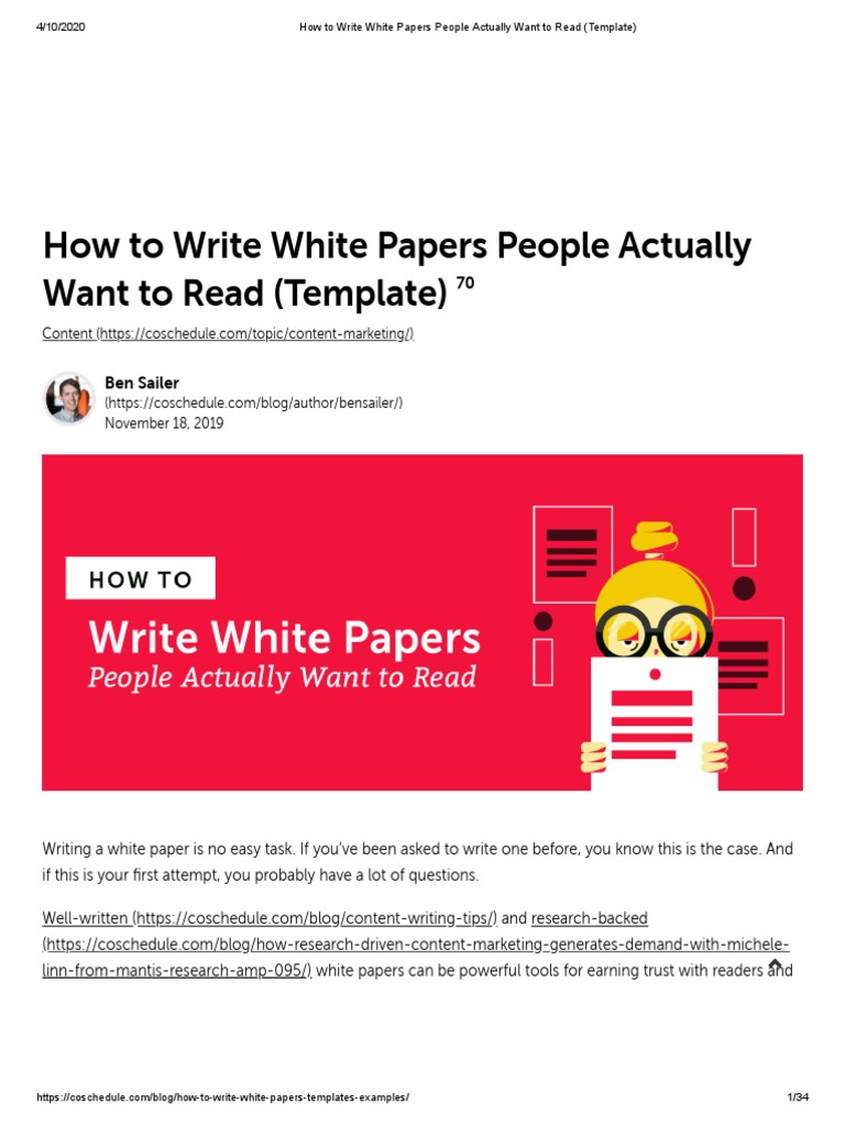How To Write White Papers People Want To Read | PDF | Page Layout ...