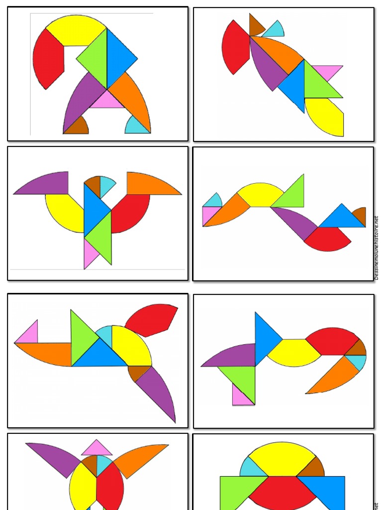 Egg Tangram Puzzles Pattern Printable Tangram Oeuf Modèles À Imprimer ...