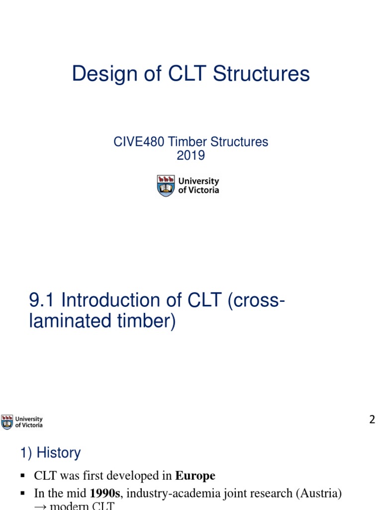 CLT Structures: Design and Applications | PDF | Bending | Lumber