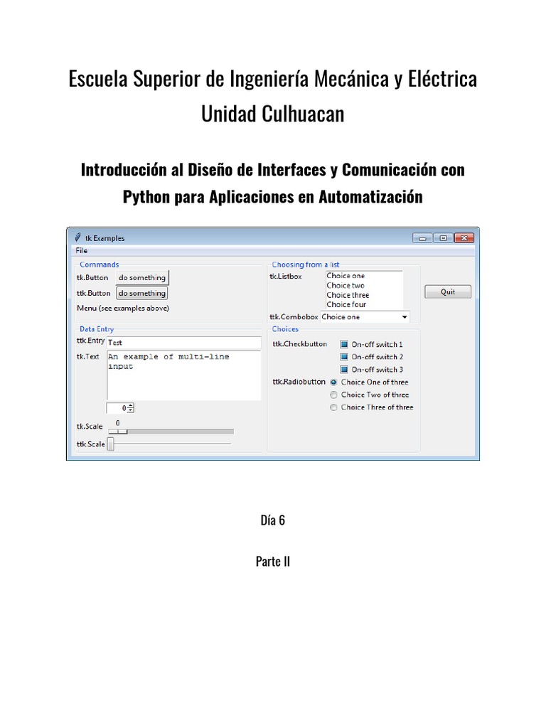 Tkinter Interfaces Gráficas II | PDF | Ventana (informática) | Menú ...