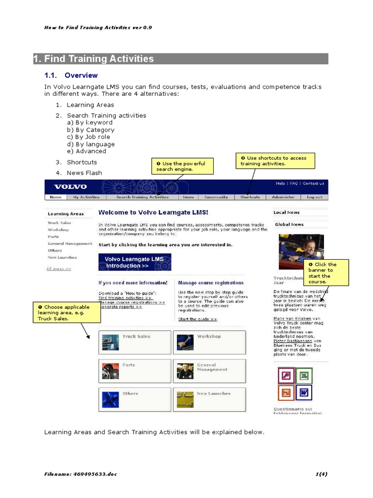 Find Training Activities: 1.1. Overview | PDF | Icon (Computing ...