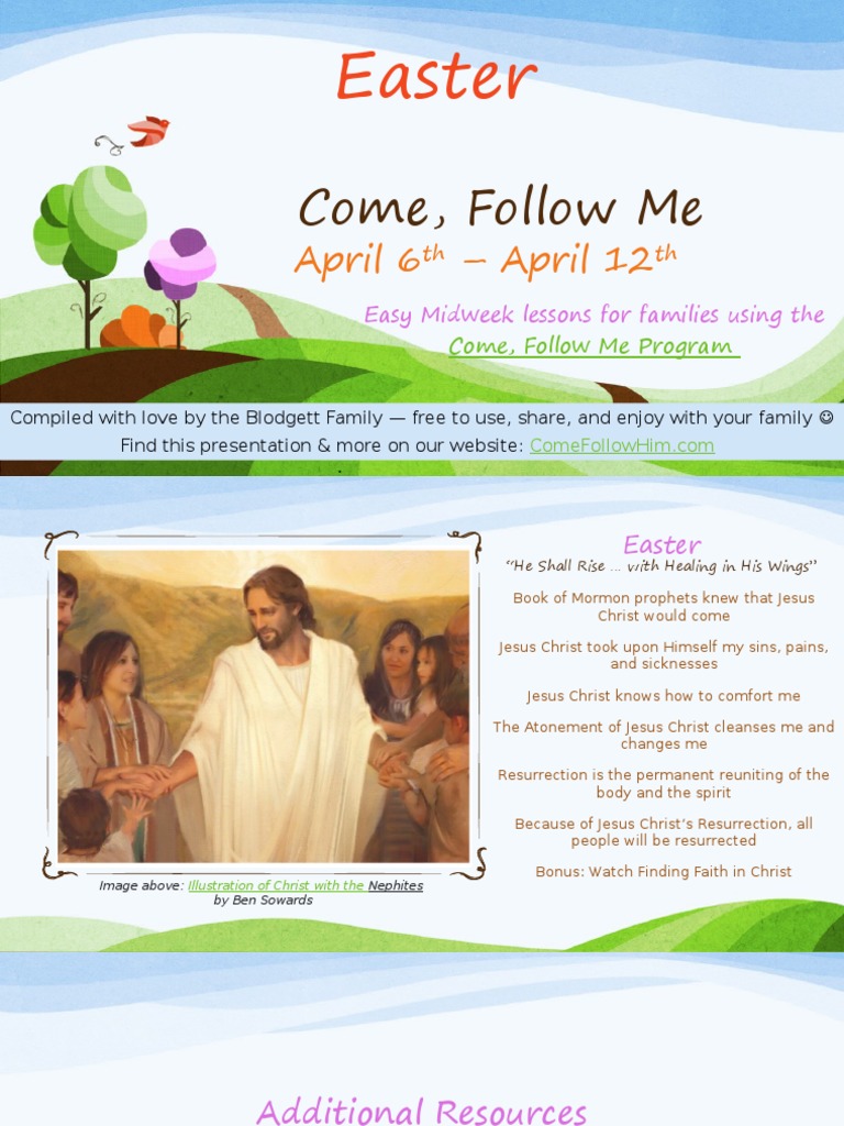 Come Follow Me 2020 Apr 6th - Apr 12th | PDF | Book Of Mormon ...