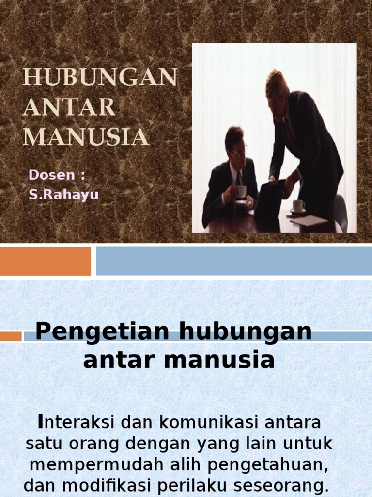 Hubungan Antar Manusia | PDF Hubungan Antar Manusia | PDF