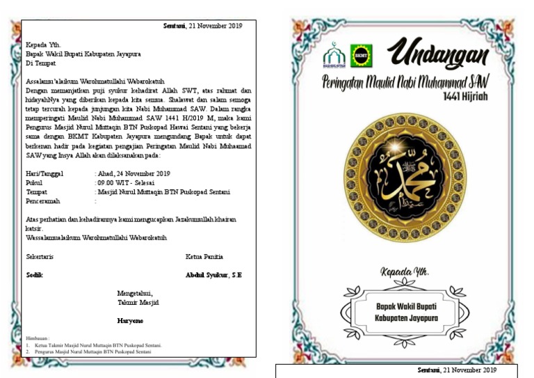 Undangan Maulid Nabi | PDF
