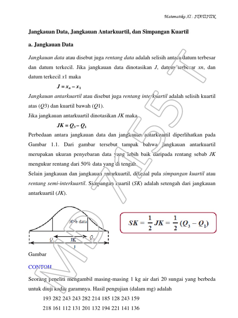 Jangkauan Data Statistik Lanjutan | PDF