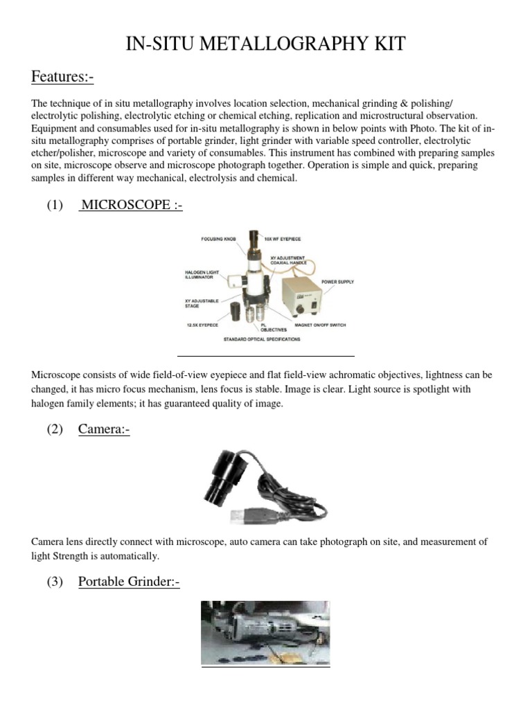 Metallography Kit PDF | PDF | Technology & Engineering