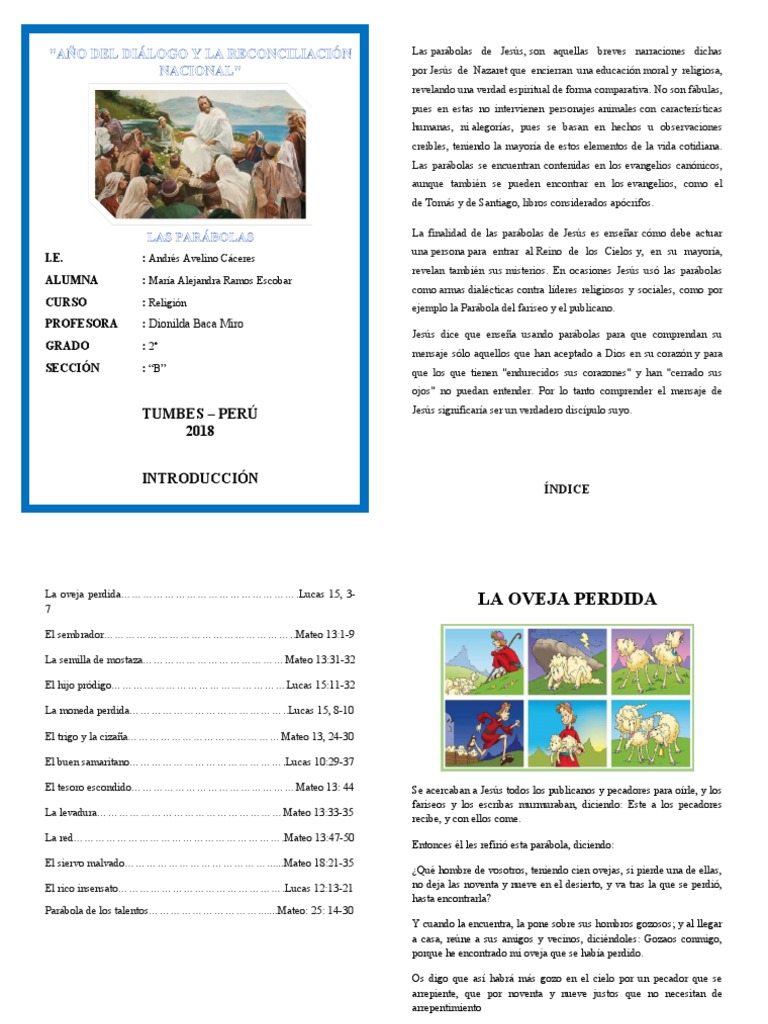 Album de Las Parabolas de Jesus | PDF | Parábolas de Jesús | Nuevo ...