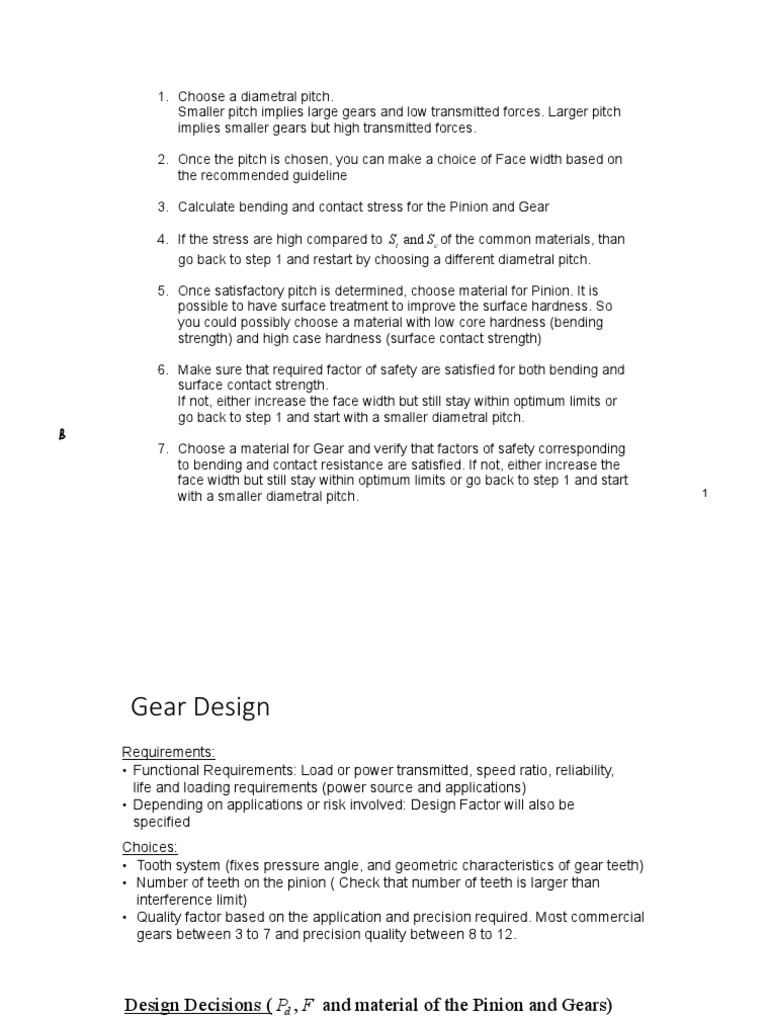 Lecture Note 5 - Spur Gear Design AGMA - Problem 14-8 PDF | Download ...