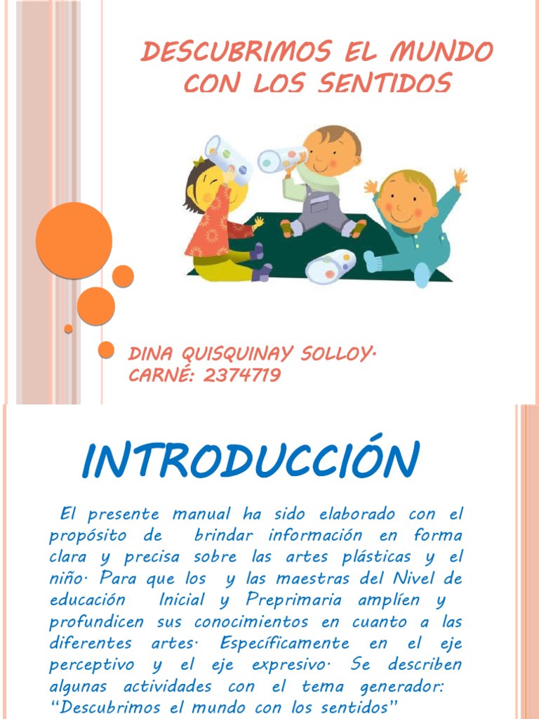 Descubrimos El Mundo Con Los Sentidos | PDF | Conceptos psicologicos ...