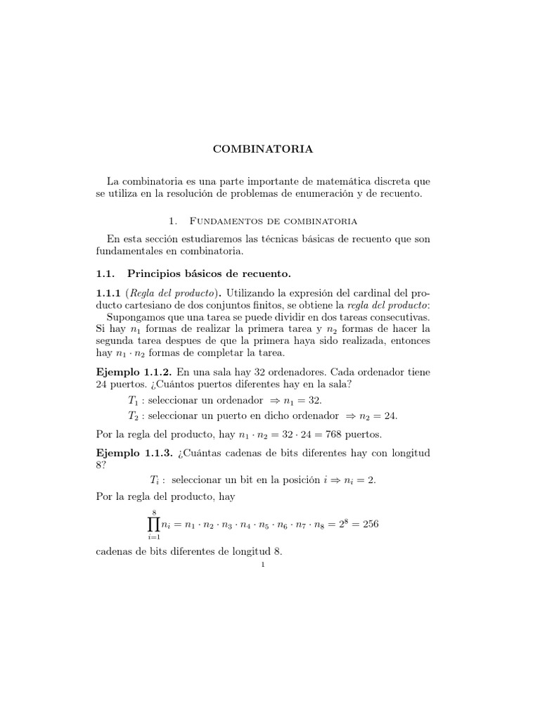 Tema 3 - Ccombinatoria PDF | PDF | Combinatoria | Permutación